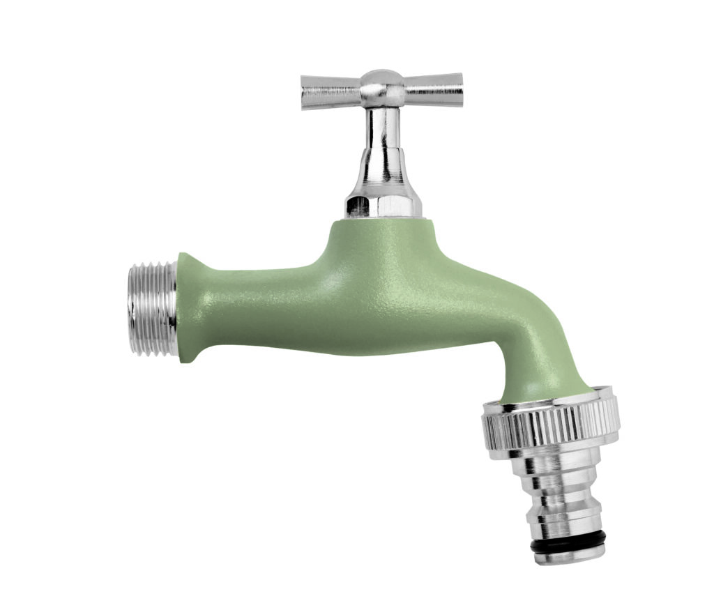 Garden tap in chromed brass - KHAKI GREEN - Colortap